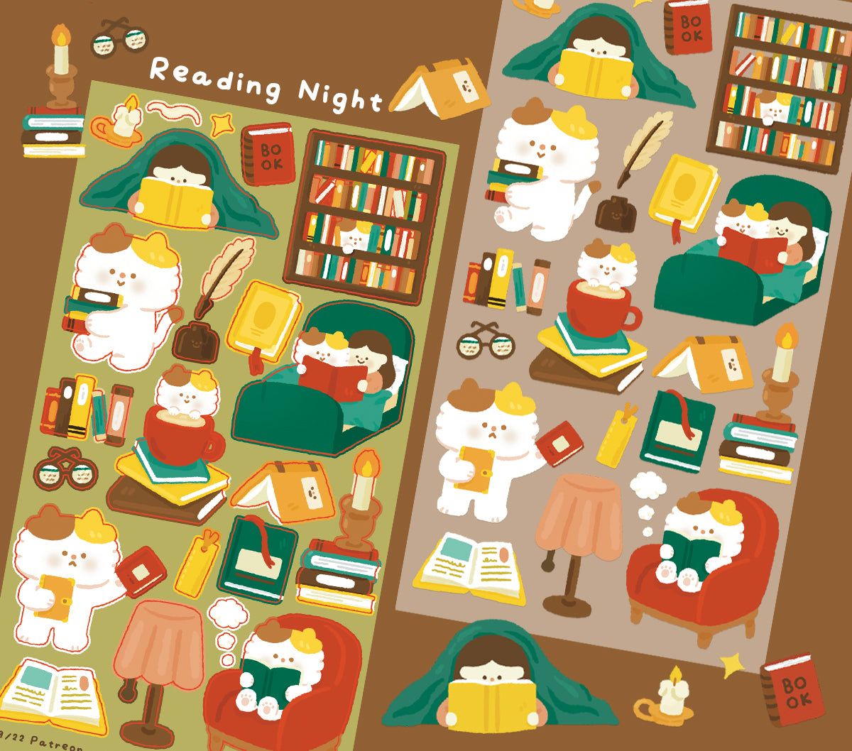 Reading Night Sticker Sheet [PATREON] – alittleali
